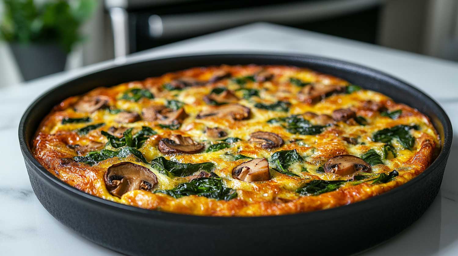Easy Keto Mushroom And Spinach Frittata Recipe