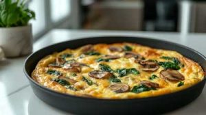 Easy Keto Mushroom And Spinach Frittata Recipe