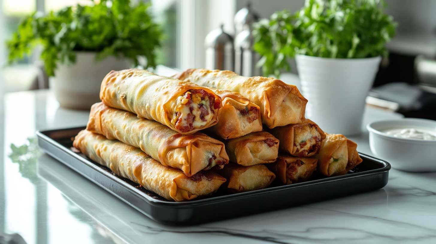 Jalapeño Popper Egg Rolls Recipe - Crunchy and Spicy Snack