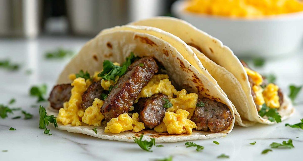 Simple Keto Sausage and Cheese Breakfast Tacos Recipe