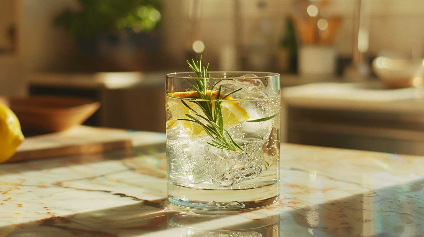 Easy Keto Rosemary Lemon Sparkling Water Recipe For Summer!