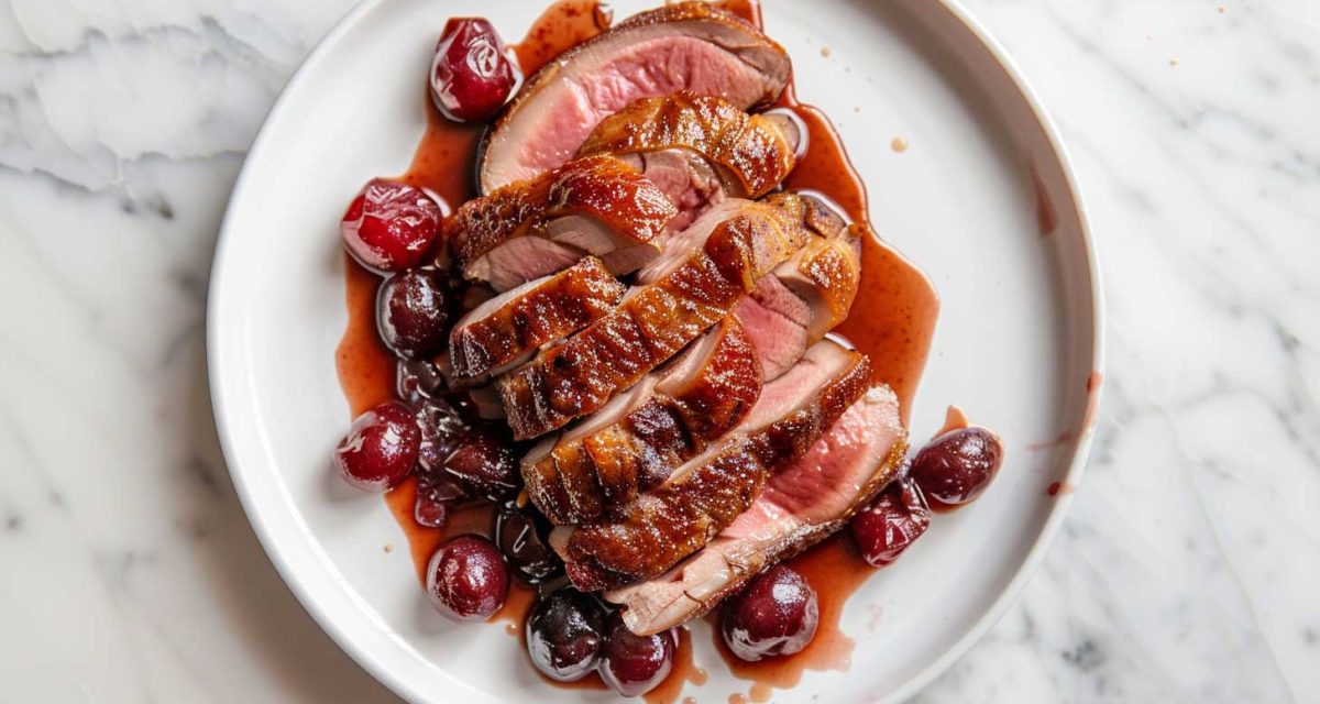 Pan-Seared Duck Breast with Keto Cherry Compote Dinner Recipe
