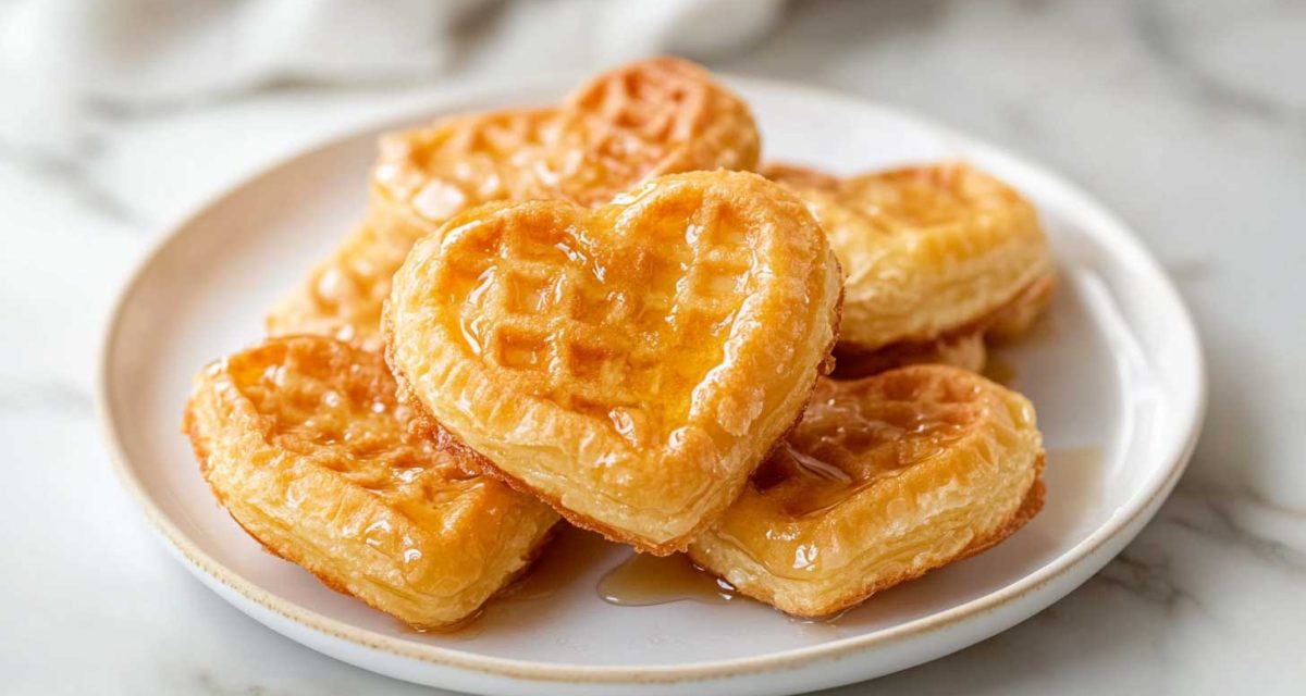 Keto Puff-Pastry Waffle Hearts: Crispy, Buttery and Low-Carb
