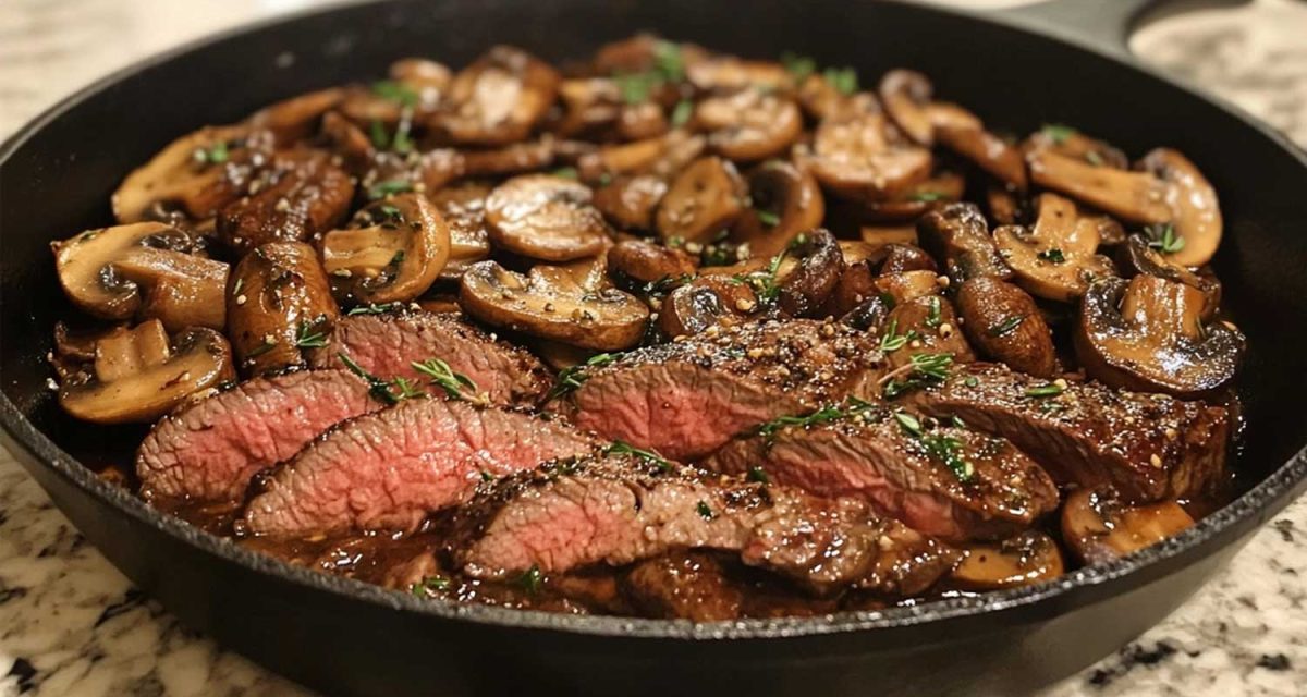 Keto Steak and Mushroom Skillet with Sides: A Low-Carb Feast
