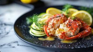 Easy Keto Butter Poached Crab with Lemon & Dill Recipe