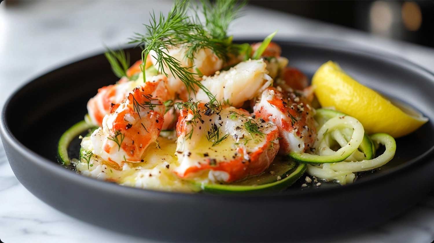 Easy Keto Butter Poached Crab with Lemon & Dill Recipe