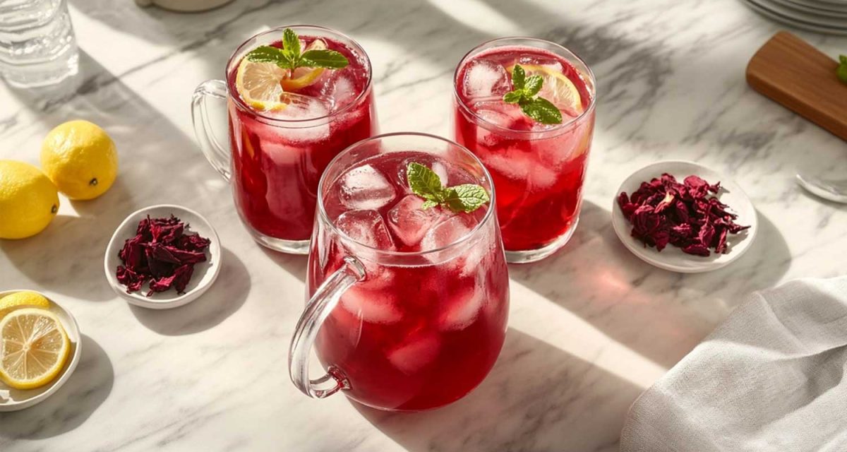 Keto Karkade (Iced Hibiscus Tea) - Sudanese & Egyptian Style