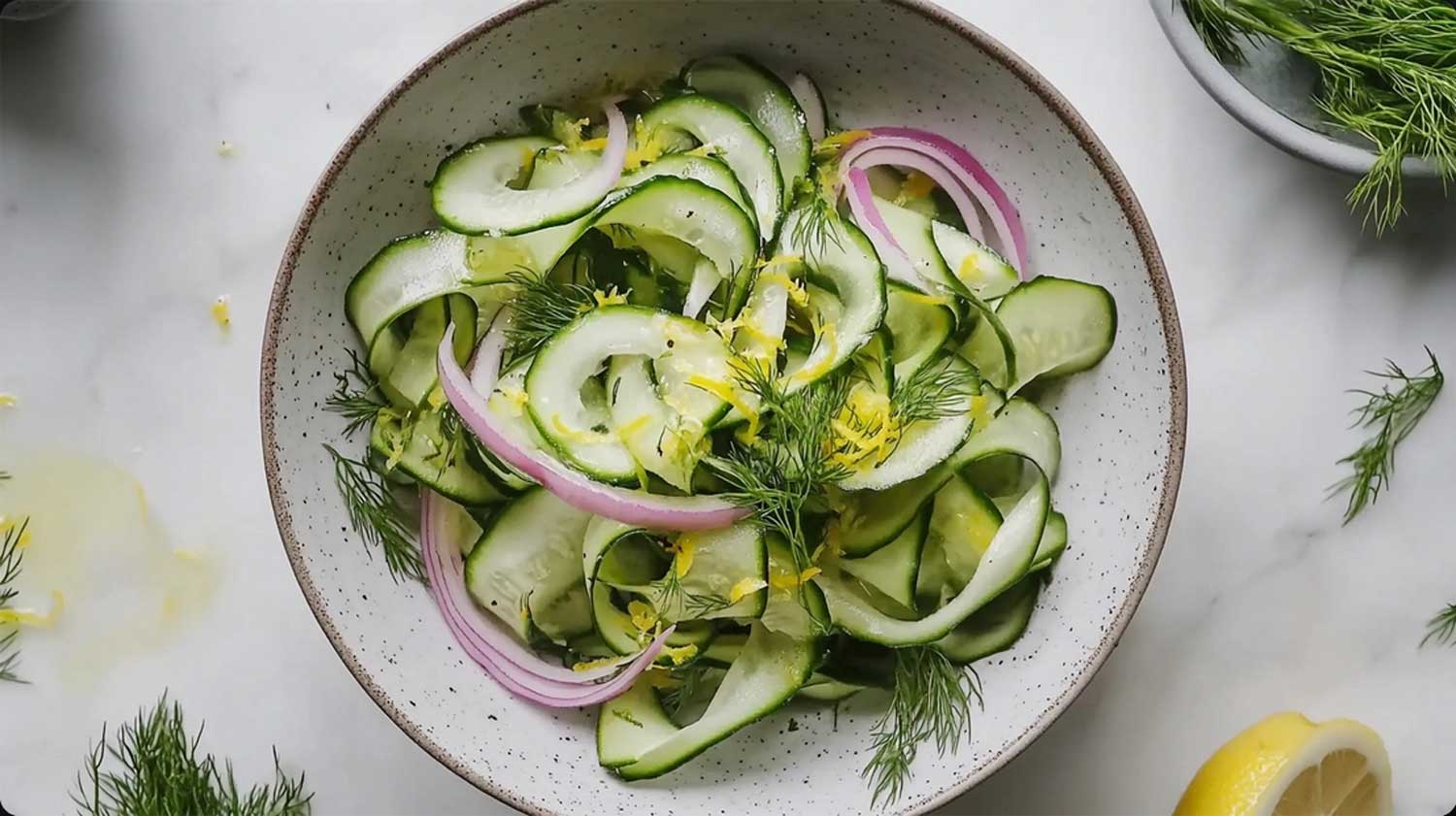 Keto Cucumber Ribbon Salad - Crunch Without the Cook Time