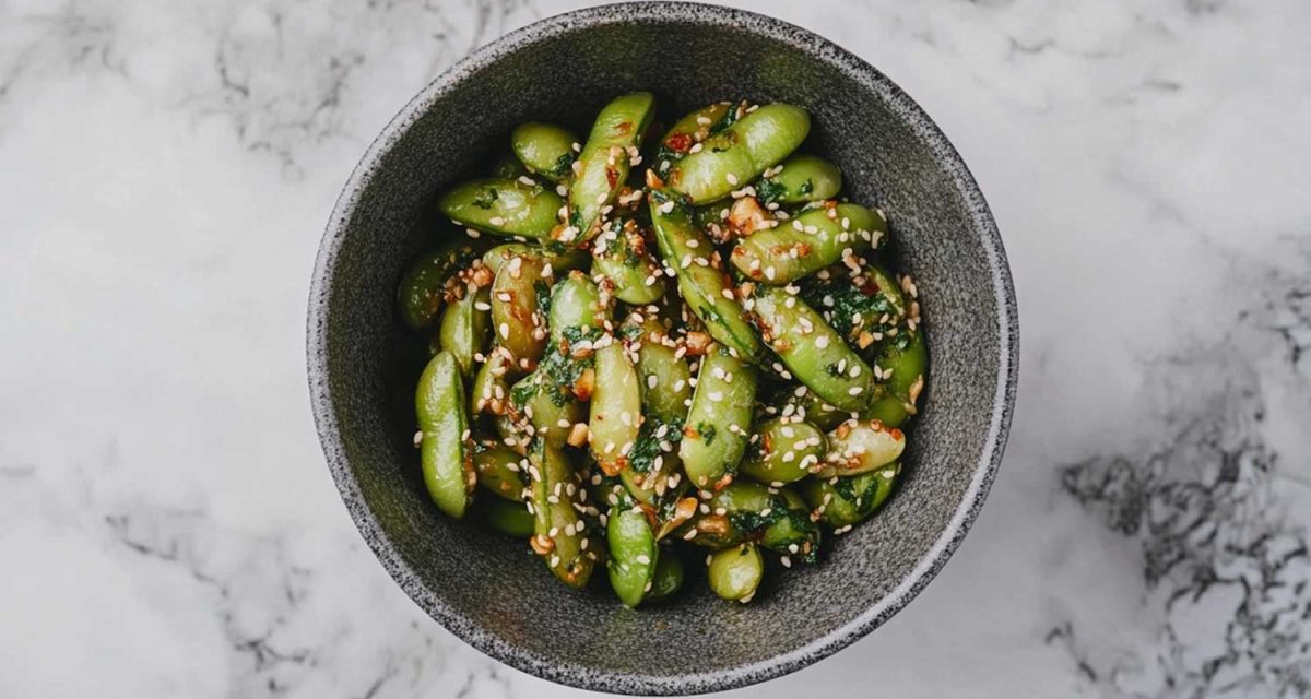 Easy Keto Sesame Garlic Edamame Recipe (Asian Style)