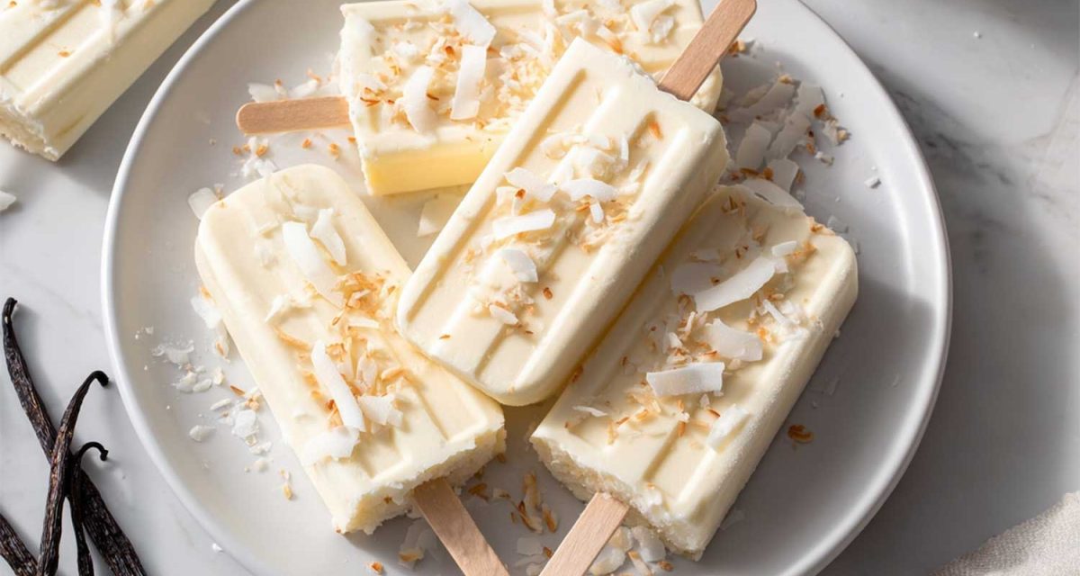 3-Ingredient Keto Vanilla Coconut Pops: Creamy, and Low-Carb