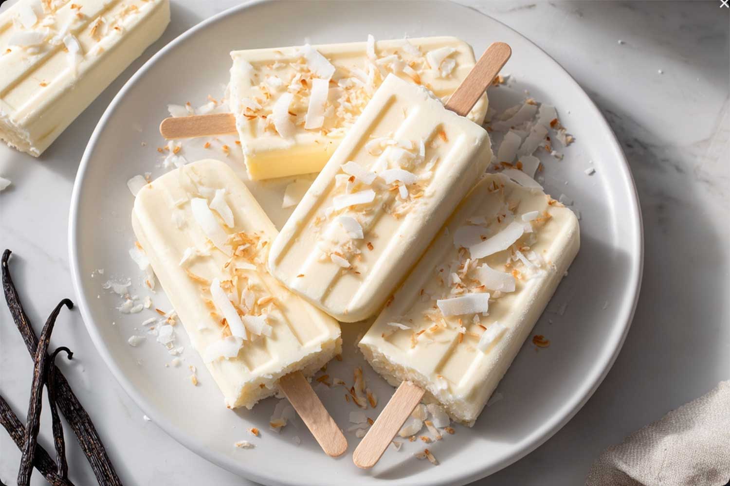 3-Ingredient Keto Vanilla Coconut Pops: Creamy, and Low-Carb