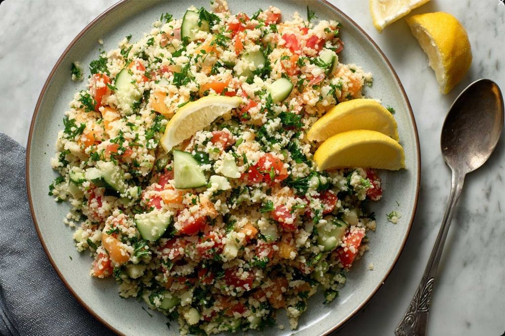 Keto Mediterranean Cauli Tabbouleh (Doesn’t Taste Like Diet)