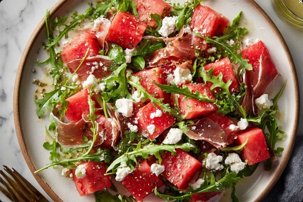 Easy Keto Watermelon and Prosciutto Salad Recipe For Summer
