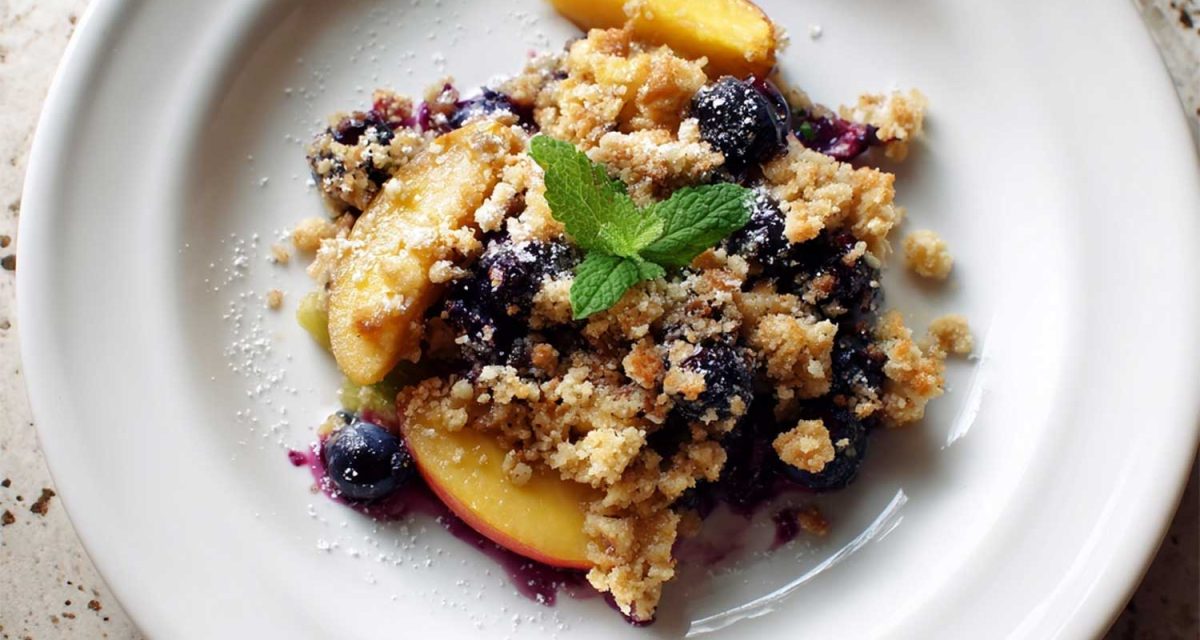 Keto Blueberry Peach Crumble - A No-Fuss, Low-Carb Dessert