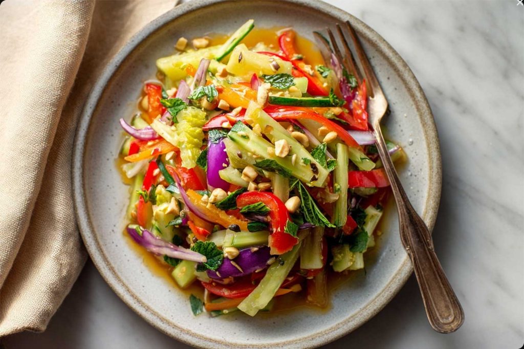 Keto Thai Papaya (Chayote) Salad: The Crunchy & Zesty Lunch
