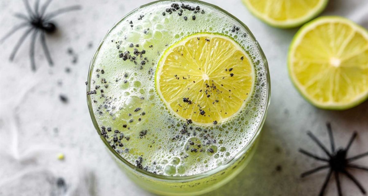 Keto Witch Brew Lime Fizz with Chia “Frog Eggs”